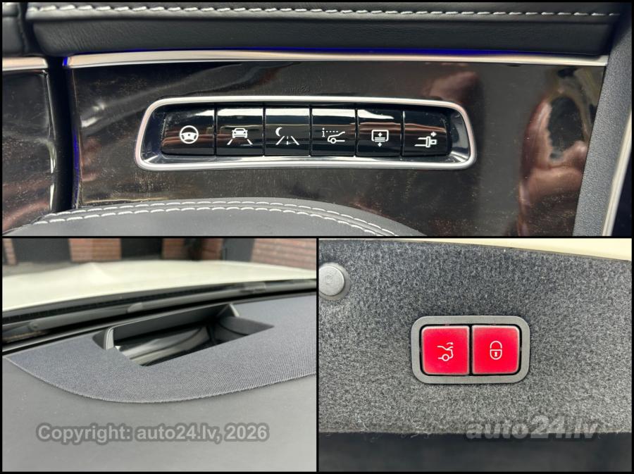 White Mercedes-Benz S-Class 2019 in Tallinn, with an engine capacity of 4.00 L and mileage of 76 thousand km for 74900 €, photo 28 on AUTOMOTO.COM.LV
