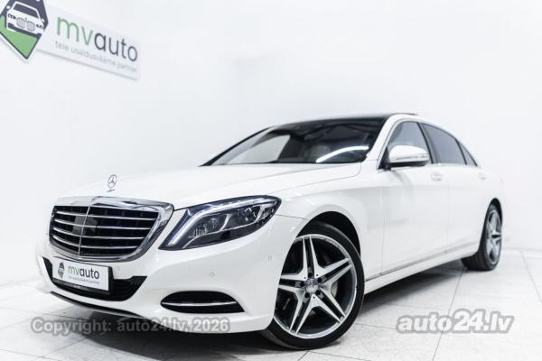 White Mercedes-Benz S-Class 2014 in Tallinn, with an engine capacity of 4.70 L and mileage of 191 thousand km for 24990 €, photo 3 on AUTOMOTO.COM.LV