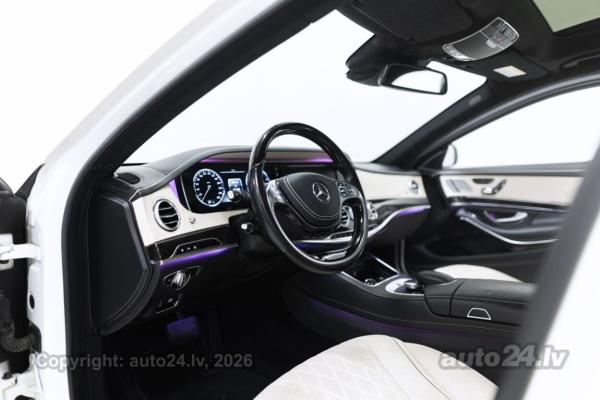 White Mercedes-Benz S-Class 2014 in Tallinn, with an engine capacity of 4.70 L and mileage of 191 thousand km for 24990 €, photo 11 on AUTOMOTO.COM.LV