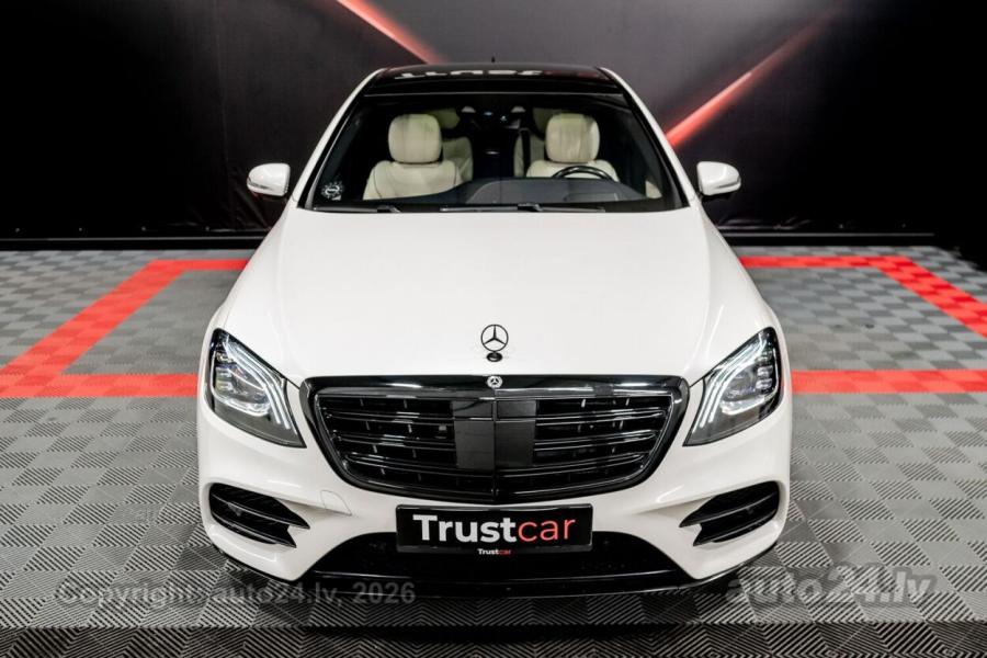 White Mercedes-Benz S-Class 2018 in Parnu, with an engine capacity of 2.90 L and mileage of 183 thousand km for 44900 €, photo 4 on AUTOMOTO.COM.LV