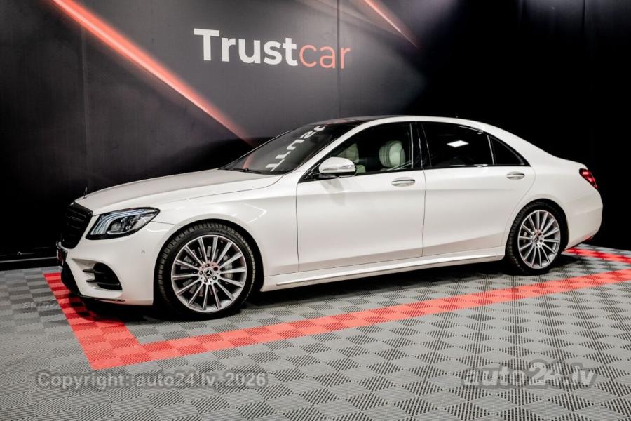 White Mercedes-Benz S-Class 2018 in Parnu, with an engine capacity of 2.90 L and mileage of 183 thousand km for 44900 €, photo 5 on AUTOMOTO.COM.LV