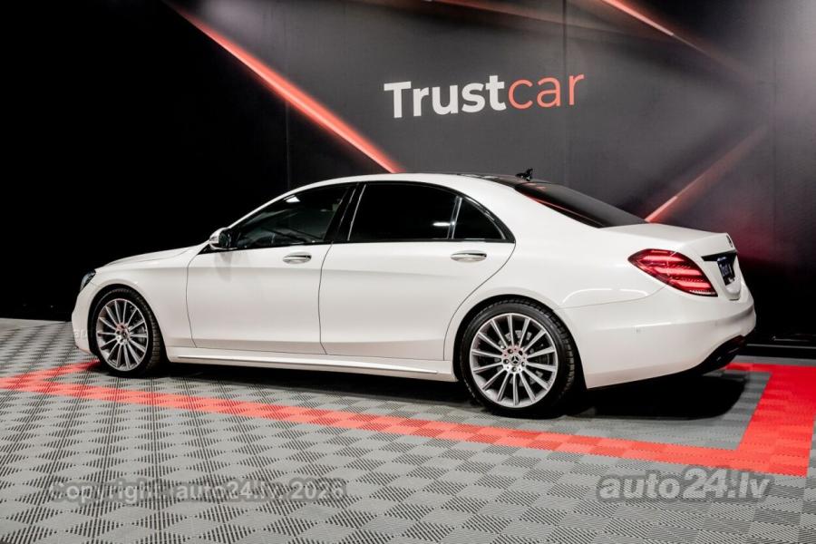 White Mercedes-Benz S-Class 2018 in Parnu, with an engine capacity of 2.90 L and mileage of 183 thousand km for 44900 €, photo 7 on AUTOMOTO.COM.LV