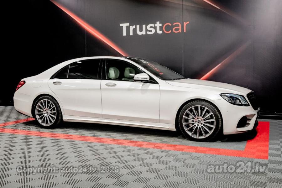 White Mercedes-Benz S-Class 2018 in Parnu, with an engine capacity of 2.90 L and mileage of 183 thousand km for 44900 €, photo 8 on AUTOMOTO.COM.LV