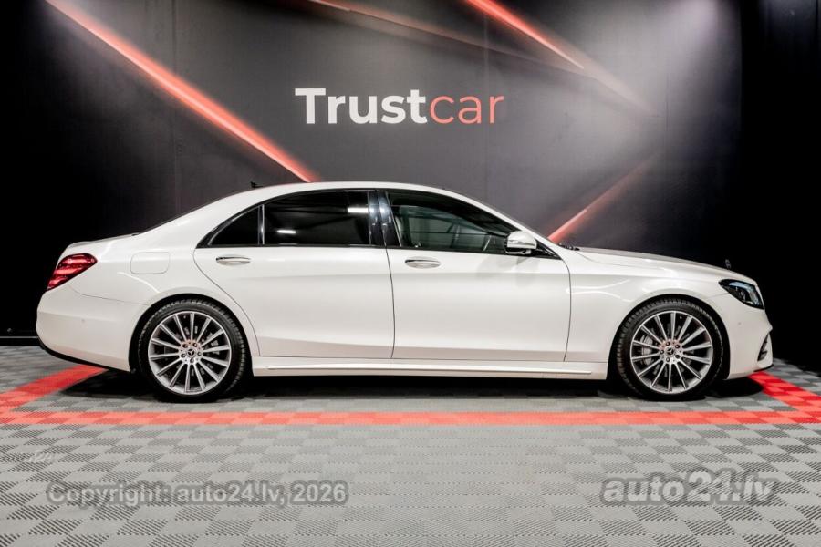 White Mercedes-Benz S-Class 2018 in Parnu, with an engine capacity of 2.90 L and mileage of 183 thousand km for 44900 €, photo 9 on AUTOMOTO.COM.LV