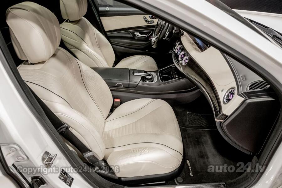 White Mercedes-Benz S-Class 2018 in Parnu, with an engine capacity of 2.90 L and mileage of 183 thousand km for 44900 €, photo 13 on AUTOMOTO.COM.LV
