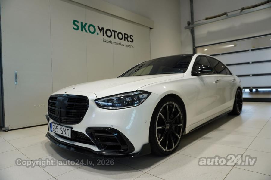 White Mercedes-Benz S-Class 2022 in Tallinn, with an engine capacity of 3.00 L and mileage of 61 thousand km for 92000 €, photo 1 on AUTOMOTO.COM.LV