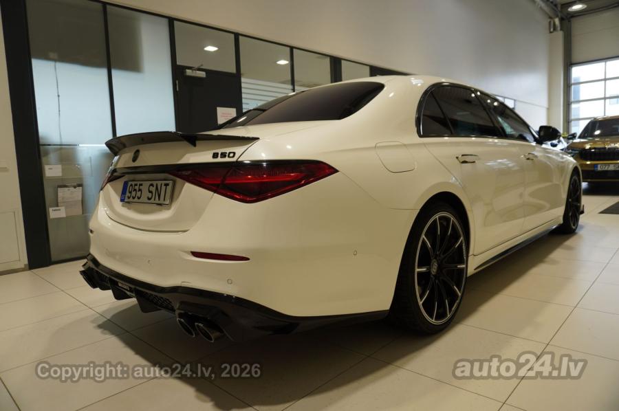 White Mercedes-Benz S-Class 2022 in Tallinn, with an engine capacity of 3.00 L and mileage of 61 thousand km for 92000 €, photo 4 on AUTOMOTO.COM.LV