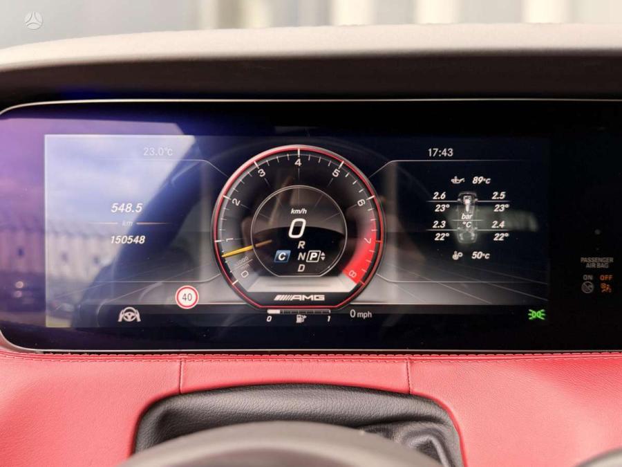 Черный Мерседес S63 AMG 2014 в Клайпеда, объемом двигателя 5.46 л и пробегом 151 тыс. км за 40000 €, фото 30 на AUTOMOTO.COM.LV