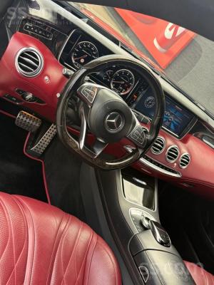 Black Mercedes-Benz S63 AMG 2015 in Riga, with an engine capacity of 5.50 L and mileage of 0 thousand km for 48000 €, photo 5 on AUTOMOTO.COM.LV