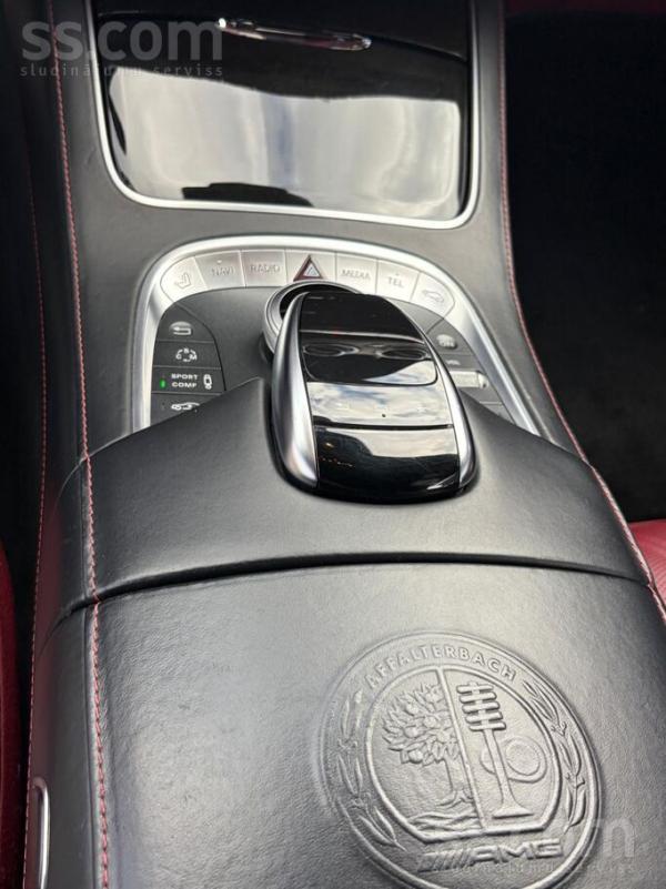 Black Mercedes-Benz S63 AMG 2015 in Riga, with an engine capacity of 5.50 L and mileage of 0 thousand km for 48000 €, photo 8 on AUTOMOTO.COM.LV