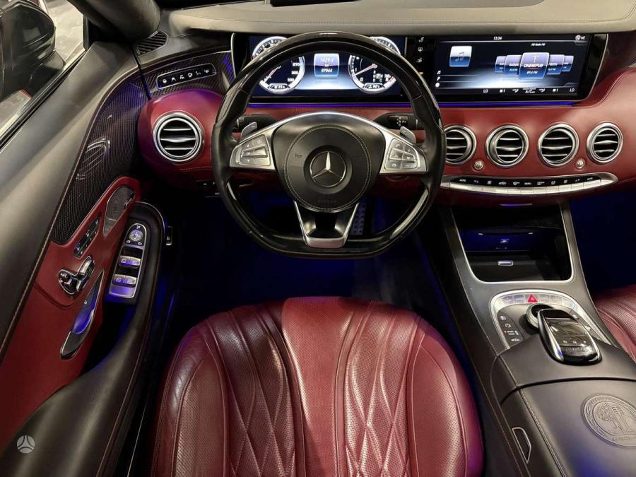 Черный Мерседес S63 AMG 2015 в Вильнюс, объемом двигателя 5.46 л и пробегом 98 тыс. км за 54990 €, фото 25 на AUTOMOTO.COM.LV