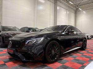 Black Mercedes-Benz S63 AMG 2015 in Vilnius, with an engine capacity of 5.46 L and mileage of 98 thousand km for 54990 €, photo  on AUTOMOTO.COM.LV