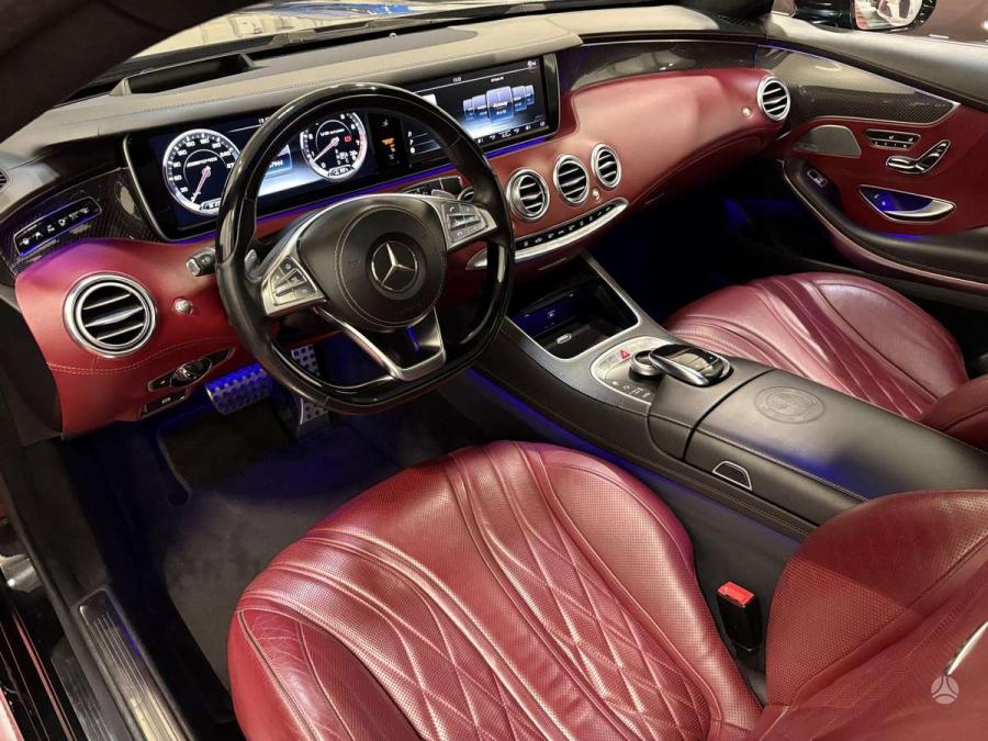 Черный Мерседес S63 AMG 2015 в Вильнюс, объемом двигателя 5.46 л и пробегом 98 тыс. км за 54990 €, фото 12 на AUTOMOTO.COM.LV