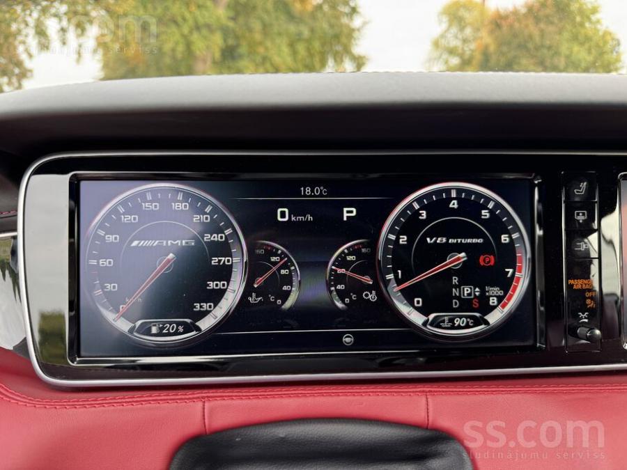 Черный Мерседес S63 AMG 2017 в Рига, объемом двигателя 5.50 л и пробегом 0 тыс. км за 51950 €, фото 13 на AUTOMOTO.COM.LV