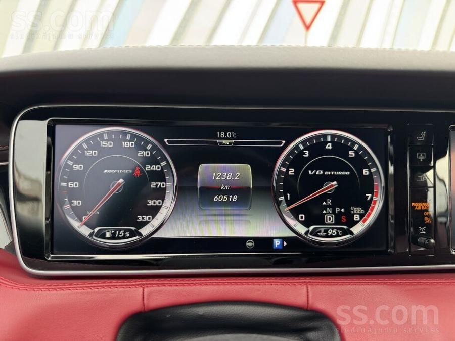Черный Мерседес S63 AMG 2017 в Рига, объемом двигателя 5.50 л и пробегом 0 тыс. км за 51950 €, фото 19 на AUTOMOTO.COM.LV