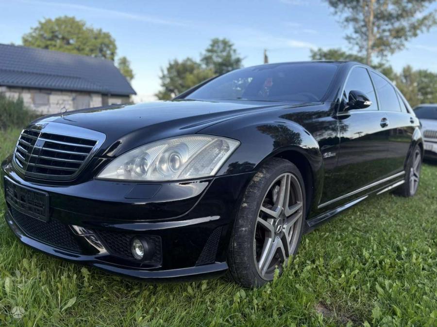 Черный Мерседес S63 AMG 2007 в Вильнюс, объемом двигателя 6.20 л и пробегом 164 тыс. км за 23800 €, фото 1 на AUTOMOTO.COM.LV