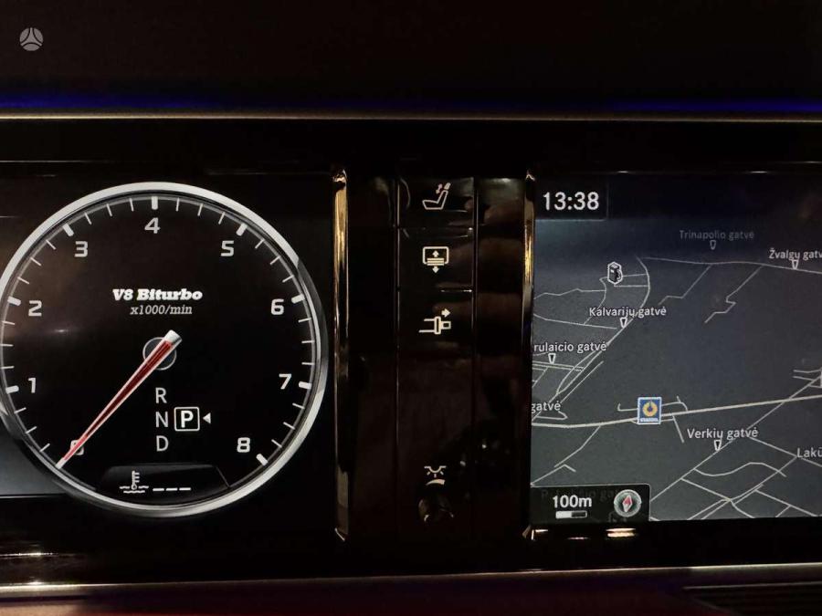 Черный Мерседес S63 AMG 2014 в Вильнюс, объемом двигателя 5.46 л и пробегом 63 тыс. км за 75000 €, фото 19 на AUTOMOTO.COM.LV