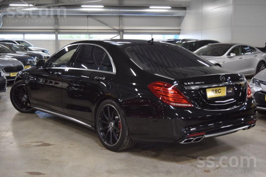 Черный Мерседес S63 AMG 2015 в Рига, объемом двигателя 5.50 л и пробегом 89 тыс. км за 54900 €, фото 3 на AUTOMOTO.COM.LV