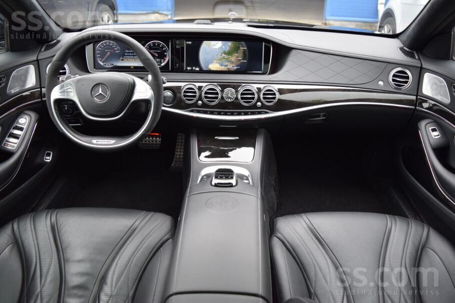 Черный Мерседес S63 AMG 2015 в Рига, объемом двигателя 5.50 л и пробегом 89 тыс. км за 54900 €, фото 5 на AUTOMOTO.COM.LV