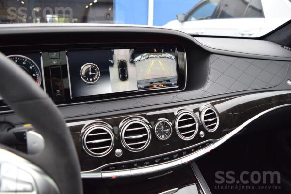 Black Mercedes-Benz S63 AMG 2015 in Riga, with an engine capacity of 5.50 L and mileage of 89 thousand km for 54900 €, photo 6 on AUTOMOTO.COM.LV