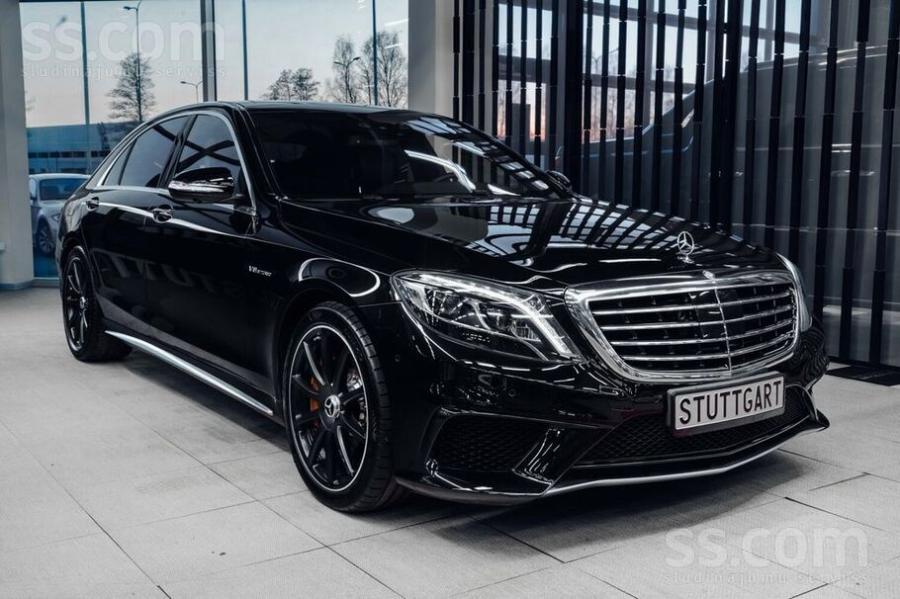 Melns Mercedes-Benz S63 AMG 2015 Rīga, ar dzinēja tilpumu 5.50 L un nobraukumu 110 tūkst. km par 55000 €, foto 1 vietnē AUTOMOTO.COM.LV