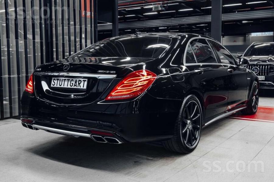 Melns Mercedes-Benz S63 AMG 2015 Rīga, ar dzinēja tilpumu 5.50 L un nobraukumu 110 tūkst. km par 55000 €, foto 7 vietnē AUTOMOTO.COM.LV