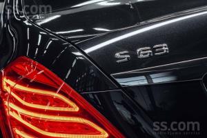 Melns Mercedes-Benz S63 AMG 2015 Rīga, ar dzinēja tilpumu 5.50 L un nobraukumu 110 tūkst. km par 55000 €, foto 9 vietnē AUTOMOTO.COM.LV