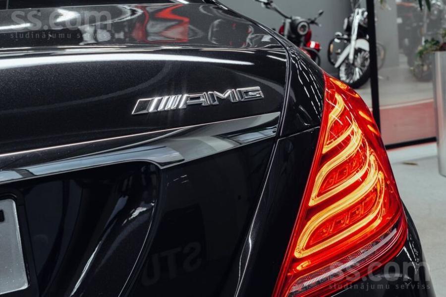 Melns Mercedes-Benz S63 AMG 2015 Rīga, ar dzinēja tilpumu 5.50 L un nobraukumu 110 tūkst. km par 55000 €, foto 10 vietnē AUTOMOTO.COM.LV