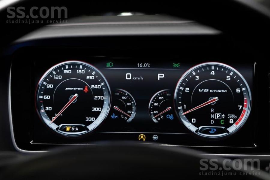 Melns Mercedes-Benz S63 AMG 2015 Rīga, ar dzinēja tilpumu 5.50 L un nobraukumu 110 tūkst. km par 55000 €, foto 21 vietnē AUTOMOTO.COM.LV