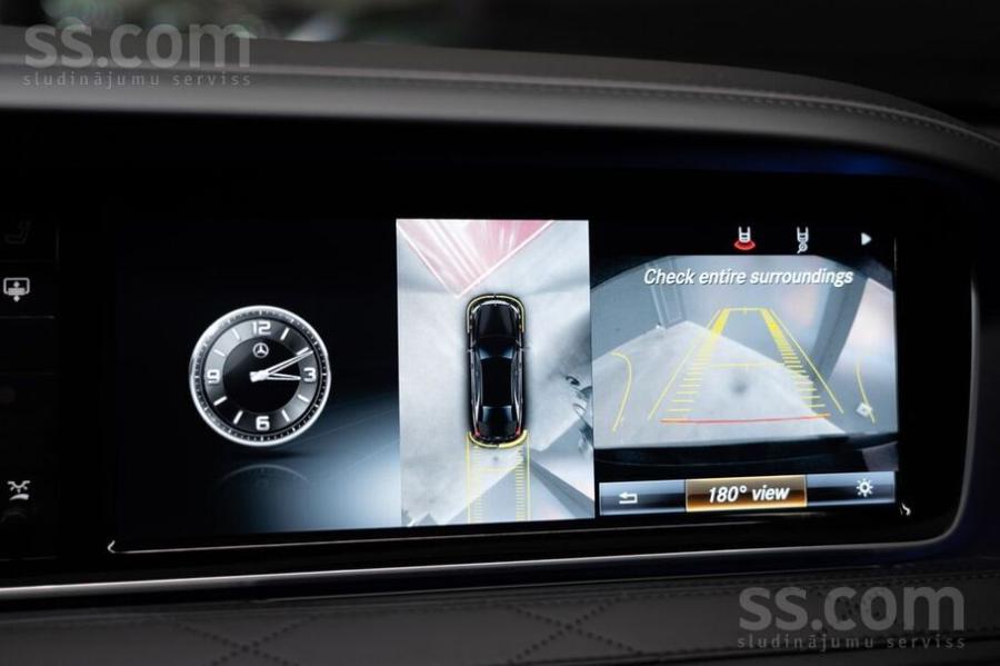 Melns Mercedes-Benz S63 AMG 2015 Rīga, ar dzinēja tilpumu 5.50 L un nobraukumu 110 tūkst. km par 55000 €, foto 23 vietnē AUTOMOTO.COM.LV
