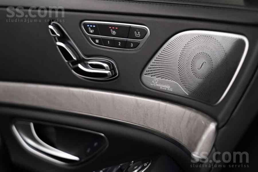 Melns Mercedes-Benz S63 AMG 2015 Rīga, ar dzinēja tilpumu 5.50 L un nobraukumu 110 tūkst. km par 55000 €, foto 27 vietnē AUTOMOTO.COM.LV