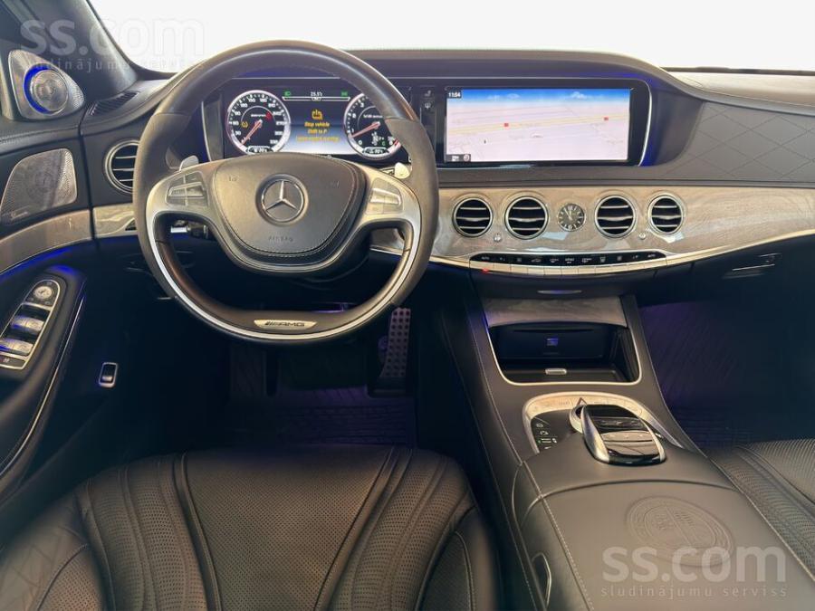 Черный Мерседес S63 AMG 2015 в Рига, объемом двигателя 5.50 л и пробегом 110 тыс. км за 46900 €, фото 8 на AUTOMOTO.COM.LV