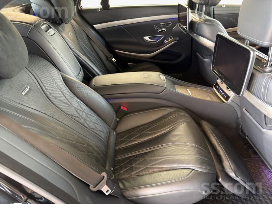 Черный Мерседес S63 AMG 2015 в Рига, объемом двигателя 5.50 л и пробегом 110 тыс. км за 46900 €, фото 14 на AUTOMOTO.COM.LV