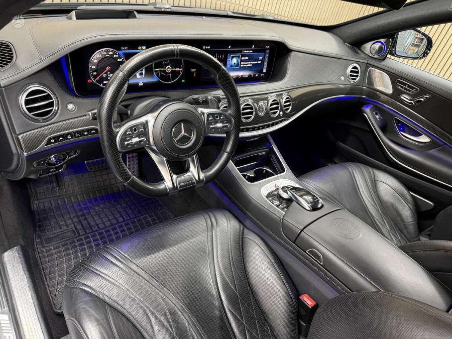 Черный Мерседес S63 AMG 2017 в Мариямполе, объемом двигателя 3.98 л и пробегом 155 тыс. км за 53000 €, фото 3 на AUTOMOTO.COM.LV