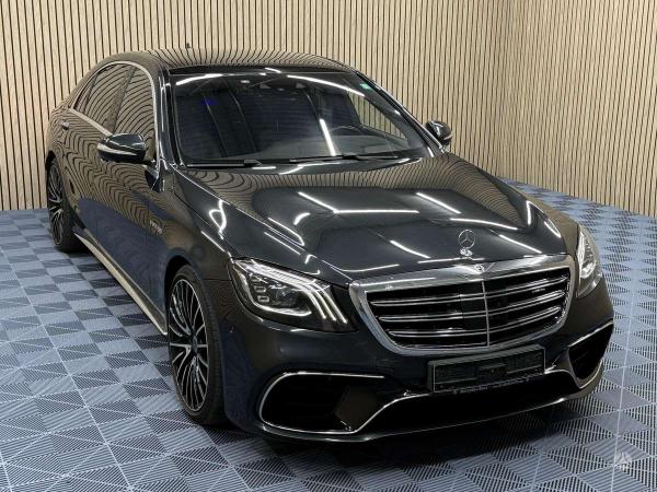Black Mercedes-Benz S63 AMG 2017 in Marijampole, with an engine capacity of 3.98 L and mileage of 155 thousand km for 53000 €, photo 10 on AUTOMOTO.COM.LV