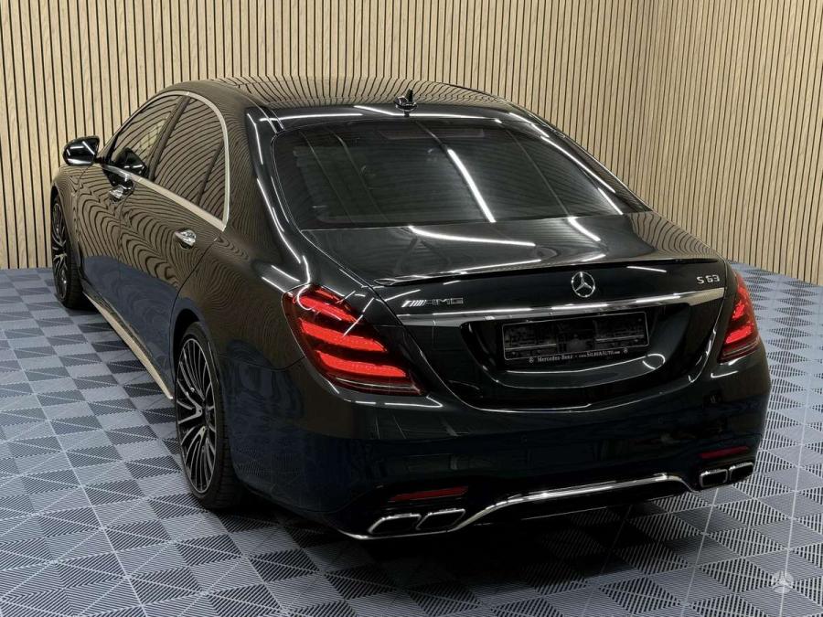 Черный Мерседес S63 AMG 2017 в Мариямполе, объемом двигателя 3.98 л и пробегом 155 тыс. км за 53000 €, фото 12 на AUTOMOTO.COM.LV