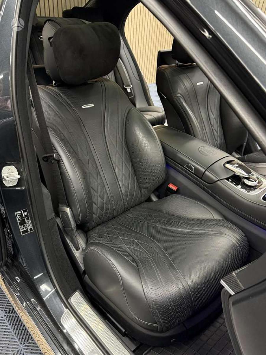 Черный Мерседес S63 AMG 2017 в Мариямполе, объемом двигателя 3.98 л и пробегом 155 тыс. км за 53000 €, фото 19 на AUTOMOTO.COM.LV
