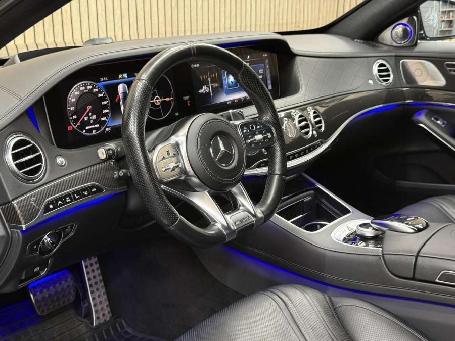 Черный Мерседес S63 AMG 2017 в Мариямполе, объемом двигателя 3.98 л и пробегом 155 тыс. км за 53000 €, фото 29 на AUTOMOTO.COM.LV