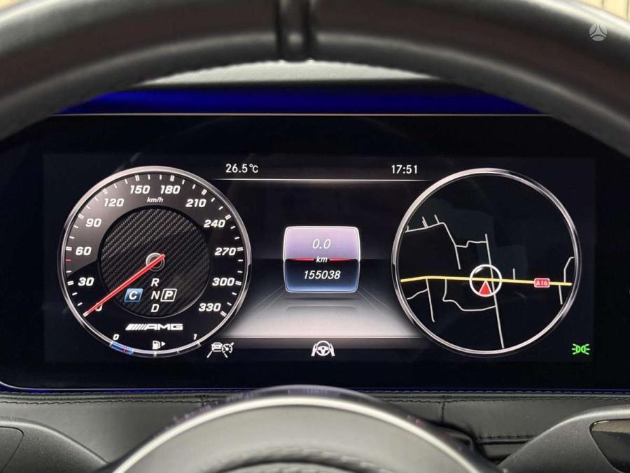 Черный Мерседес S63 AMG 2017 в Мариямполе, объемом двигателя 3.98 л и пробегом 155 тыс. км за 53000 €, фото 33 на AUTOMOTO.COM.LV