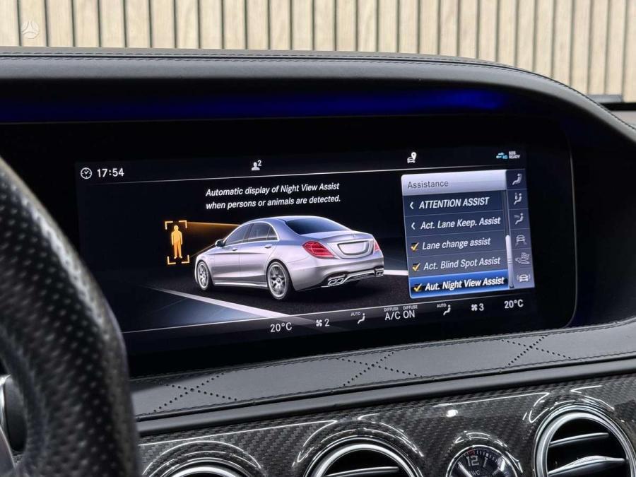 Черный Мерседес S63 AMG 2017 в Мариямполе, объемом двигателя 3.98 л и пробегом 155 тыс. км за 53000 €, фото 39 на AUTOMOTO.COM.LV