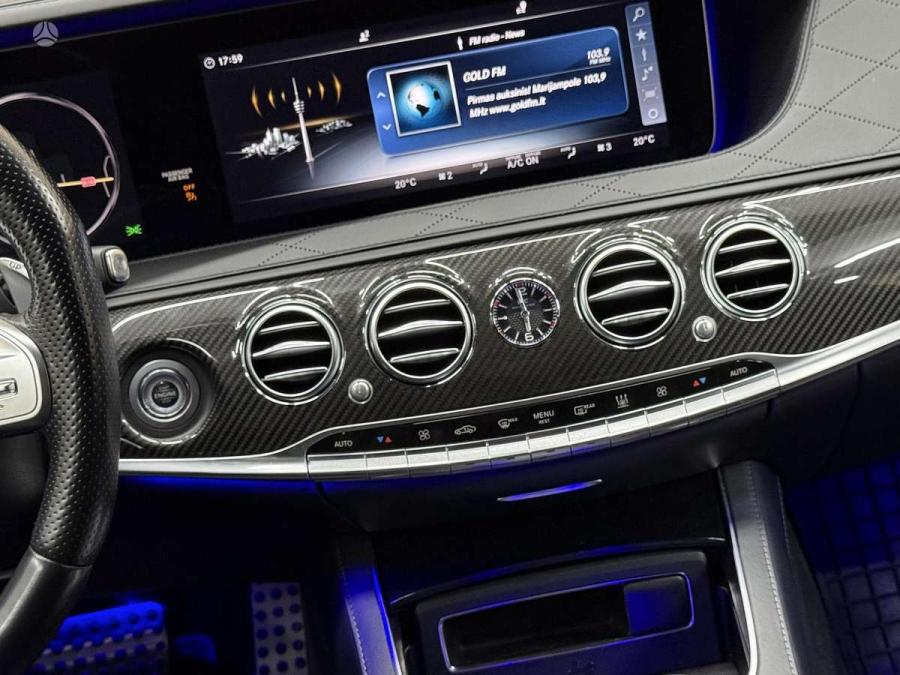 Черный Мерседес S63 AMG 2017 в Мариямполе, объемом двигателя 3.98 л и пробегом 155 тыс. км за 53000 €, фото 41 на AUTOMOTO.COM.LV