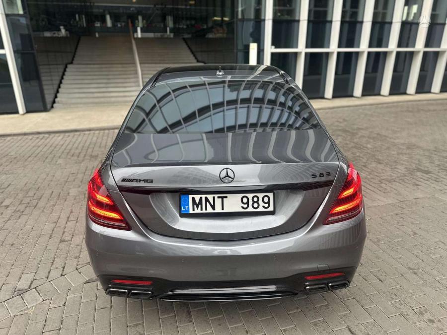 Черный Мерседес S63 AMG 2020 в Вильнюс, объемом двигателя 3.98 л и пробегом 93 тыс. км за 57500 €, фото 7 на AUTOMOTO.COM.LV