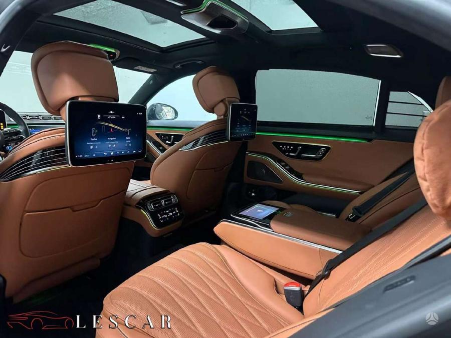 Черный Мерседес S63 AMG 2024 в Вильнюс, объемом двигателя 3.98 л и пробегом 20 тыс. км за 195000 €, фото 14 на AUTOMOTO.COM.LV