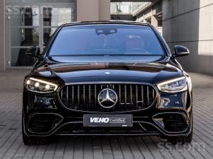 Melns Mercedes-Benz S63 AMG 2024 Rīga, ar dzinēja tilpumu 4.00 L un nobraukumu 26 tūkst. km par 175000 €, foto 3 vietnē AUTOMOTO.COM.LV