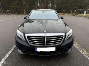 Blue Mercedes-Benz S63 AMG 2014 in Vilnius, with an engine capacity of 5.46 L and mileage of 110 thousand km for 42000 €, photo 8 on AUTOMOTO.COM.LV