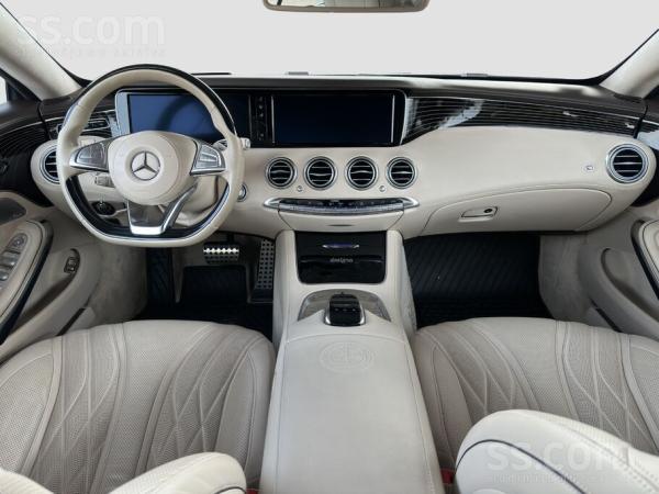 Grey Mercedes-Benz S63 AMG 2015 in Riga, with an engine capacity of 5.50 L and mileage of 60 thousand km for 73900 €, photo 7 on AUTOMOTO.COM.LV