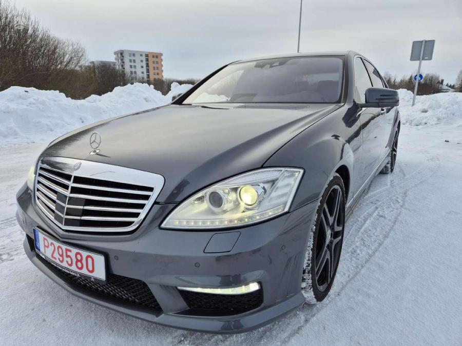 Grey Mercedes-Benz S63 AMG 2010 in Klaipeda, with an engine capacity of 6.21 L and mileage of 181 thousand km for 22000 €, photo 7 on AUTOMOTO.COM.LV