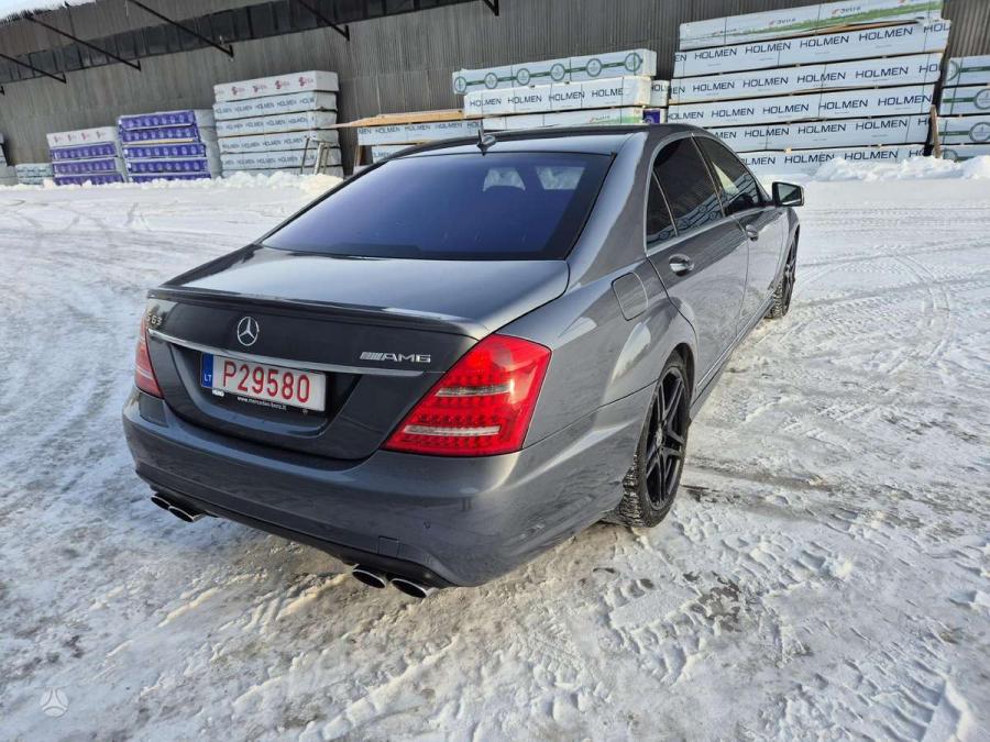 Grey Mercedes-Benz S63 AMG 2010 in Klaipeda, with an engine capacity of 6.21 L and mileage of 181 thousand km for 22000 €, photo 24 on AUTOMOTO.COM.LV