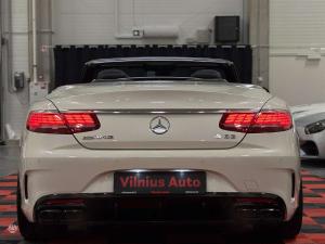 White Mercedes-Benz S63 AMG 2019 in Vilnius, with an engine capacity of 3.98 L and mileage of 62 thousand km for 99999 €, photo 5 on AUTOMOTO.COM.LV