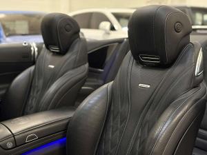 White Mercedes-Benz S63 AMG 2019 in Vilnius, with an engine capacity of 3.98 L and mileage of 66 thousand km for 89630 €, photo 18 on AUTOMOTO.COM.LV